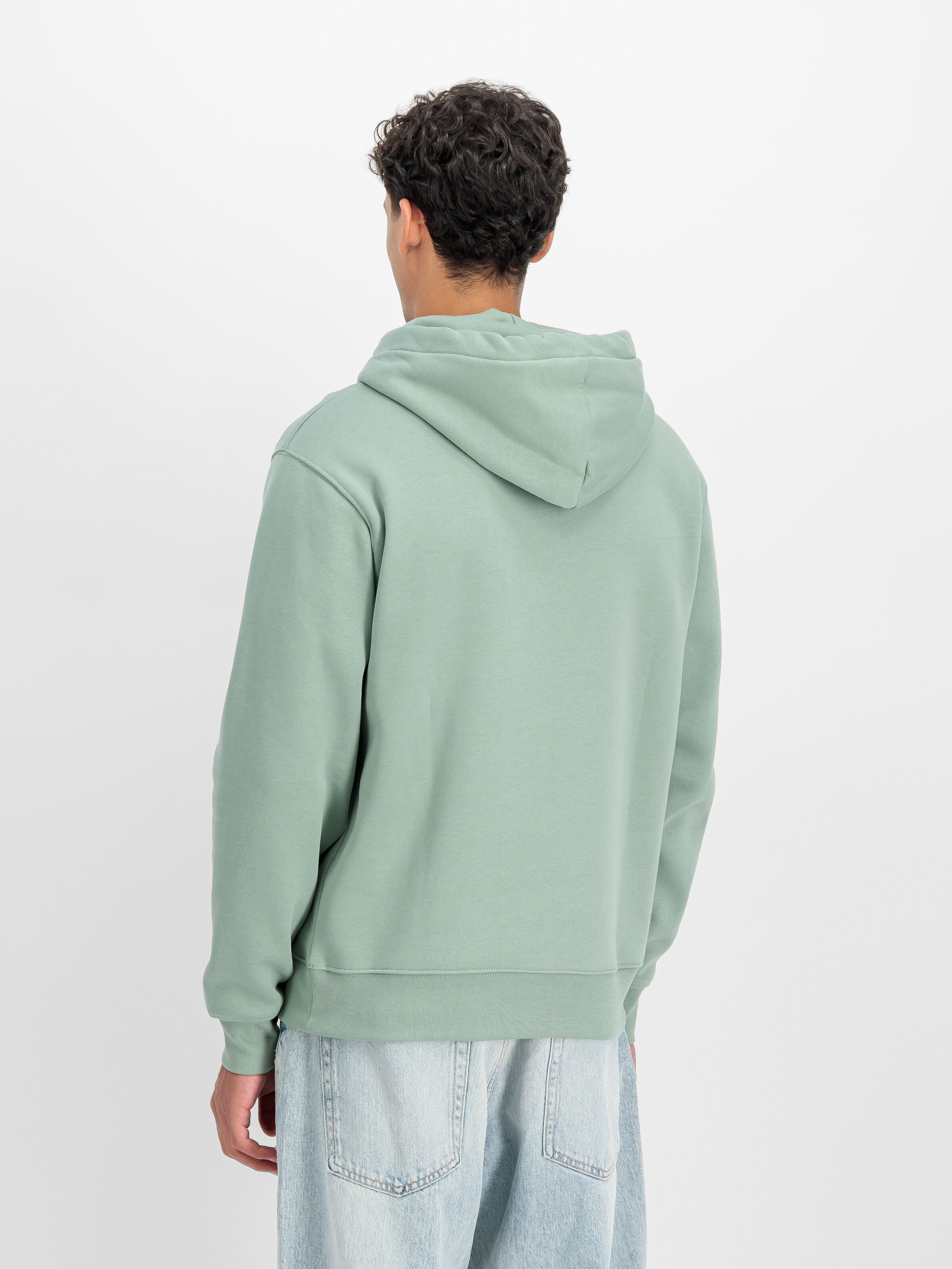 Basic Big Logo Effect Print Hoodie | frost green | S | 178312EP-30-S