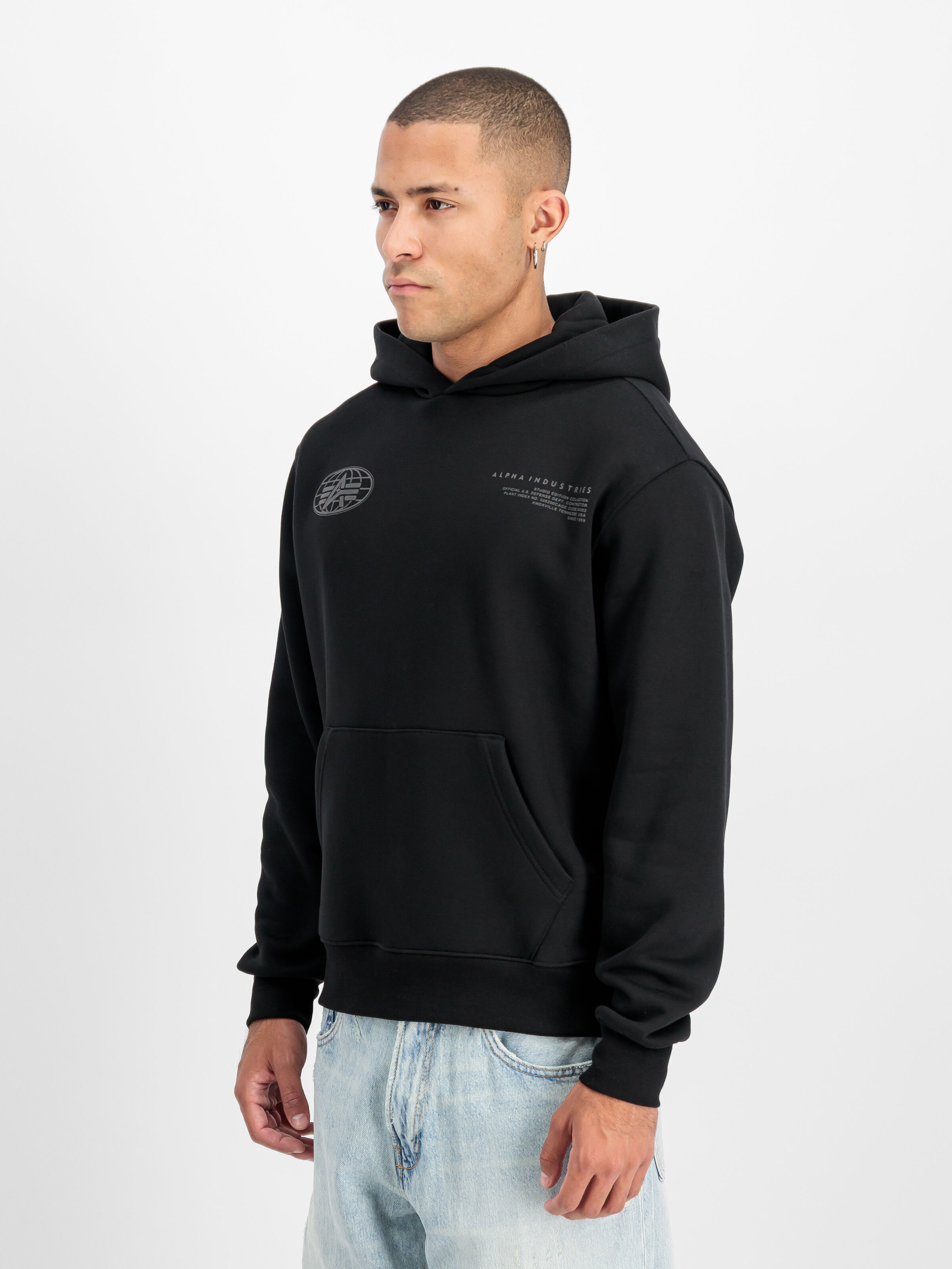 World Logo Backprint Hoodie | Alpha Industries