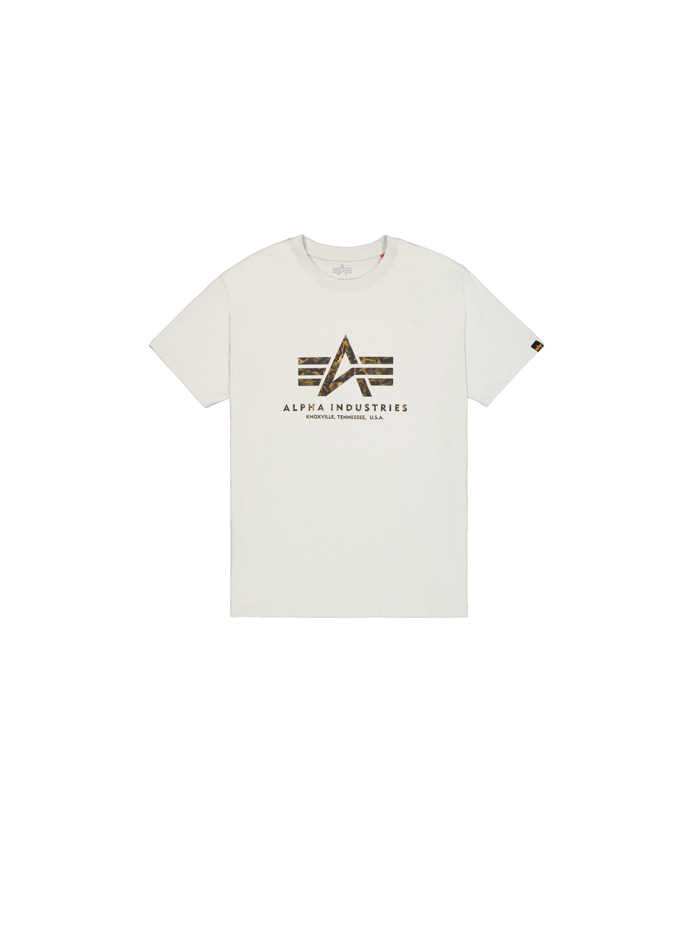 Basic Big Logo Effect Print T-Shirt | stone | L | 100501EP-10-L