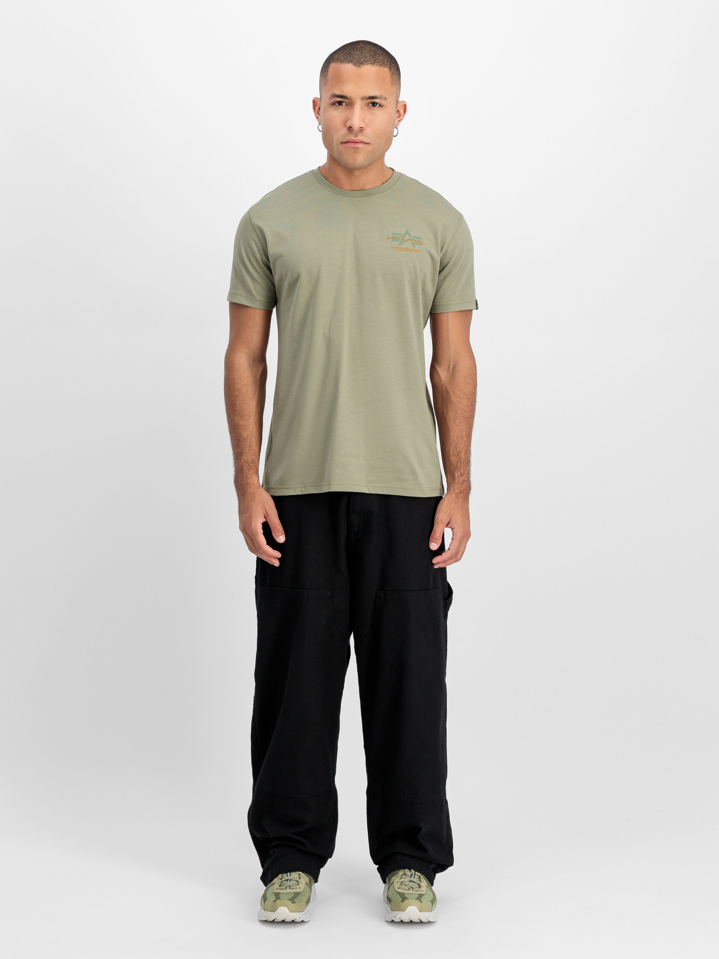 Tonal Logo Print T-Shirt | olive | L | 266525-11-L